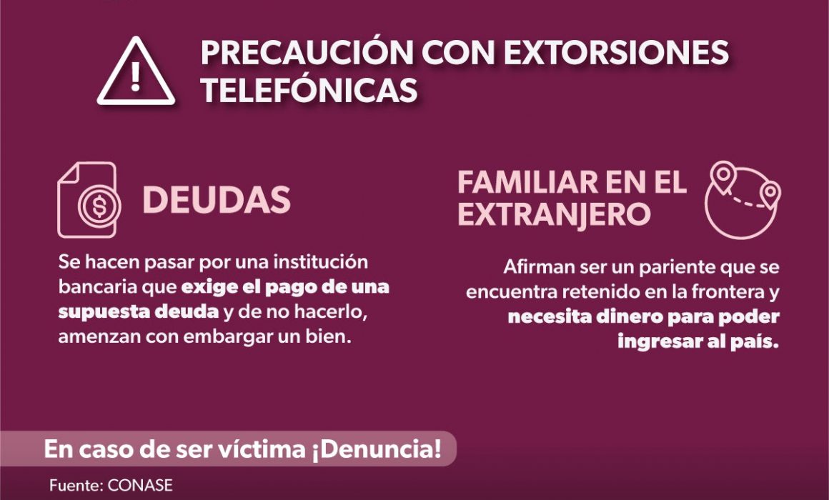 Alerta Ssp A La Población Para No Ser Víctimas De Extorsión